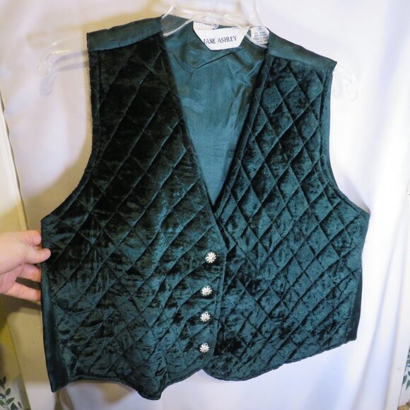 Jane Ashley | Jackets & Coats | Vintage Jane Ashley Quilted Velvet Vest ...